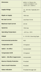 Inductive Sensor (Analog Type) - Proximon